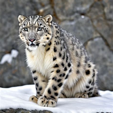 Image result for Snow Leopard Side View