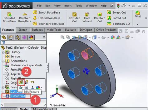 Image result for Circular Pattern SolidWorks