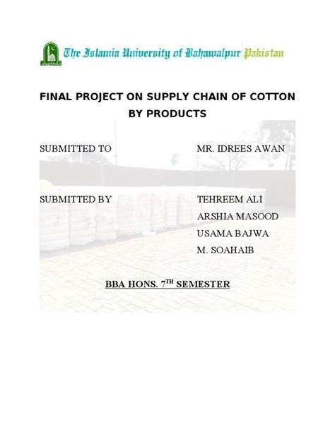Supply Chain of Cotton | PDF | Cotton | Supply Chain