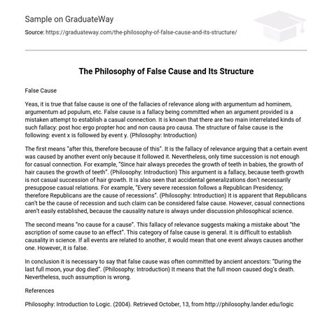 Image result for Example of False Cause Fallacy