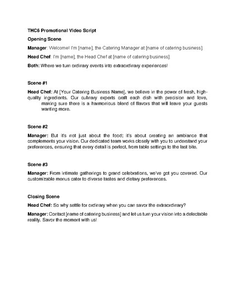 Image result for Promotional Video Script