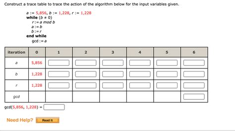 Image result for Trace table Examples