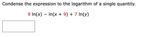 Image result for Condense Expression to a Single Logarithm