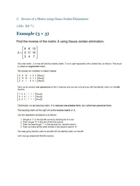 Image result for Matrix Inverse Using Gauss-Jordan Method