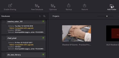 Image result for DaVinci Resolve Project Server Setup