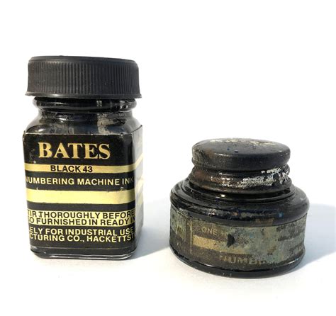 Ink Bottle, Bates numbering machine ink