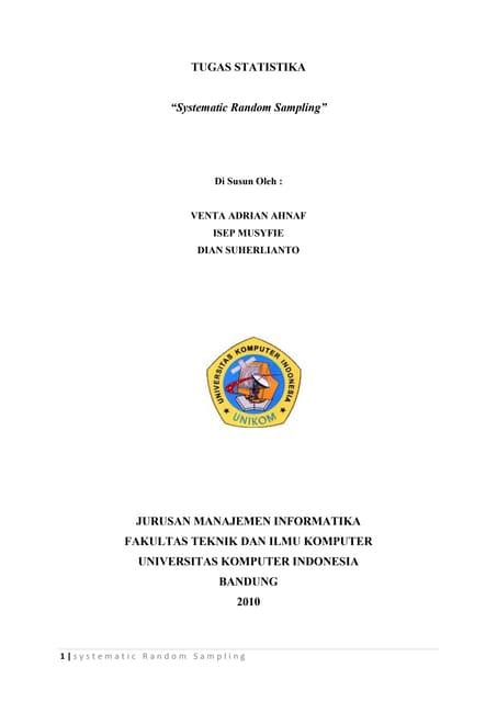 Image result for Rumus Systematic Random Sampling