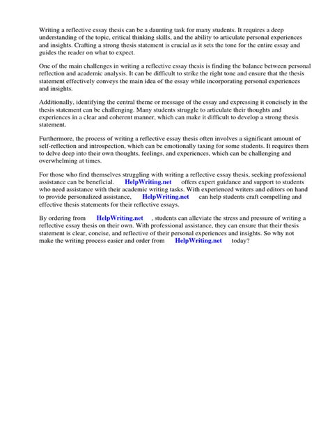 Image result for Reflection Paper Thesis Example