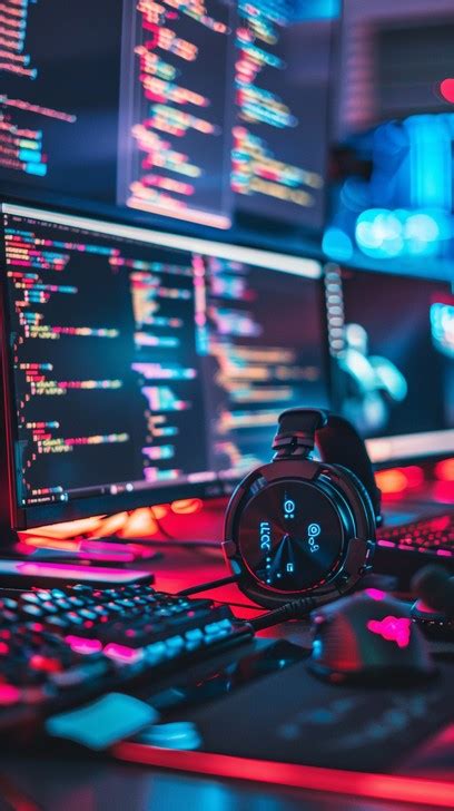 Image result for Tech Workspace with Coding Overlay