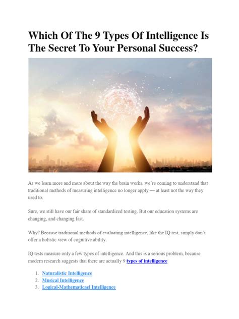 Image result for Type of Intelligence Explain