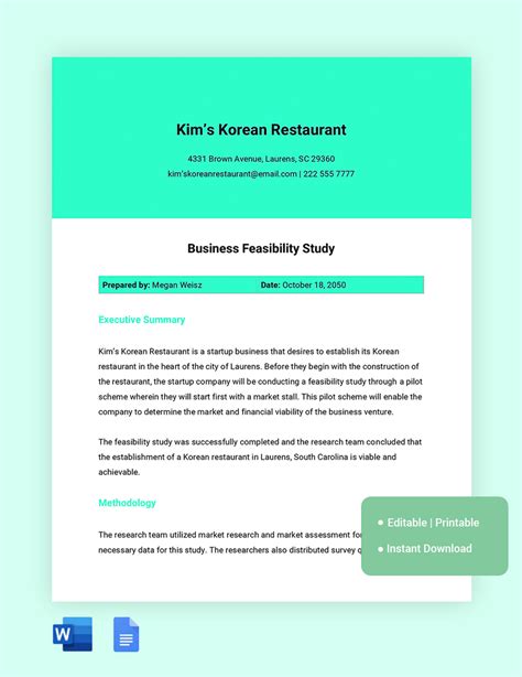 Image result for Project Management Feasibility Study Template
