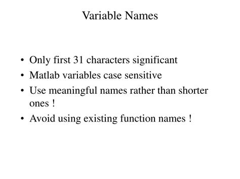 Image result for Variable Names MATLAB