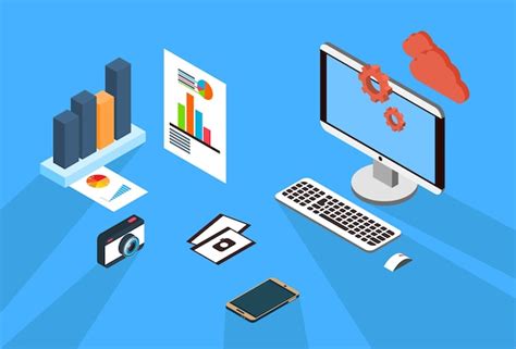 Image result for Vector Modern Desktop Computer