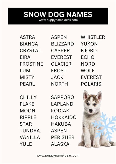 Image result for Snow Dogs Names
