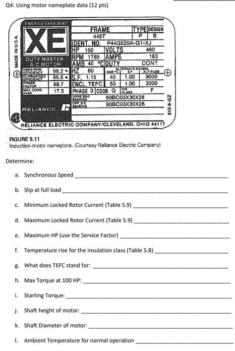 Image result for Motor Nameplate LRC Calculation Example