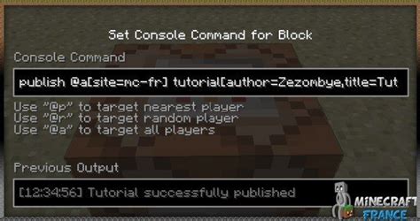 Image result for Comment Utiliser Les Commande Block