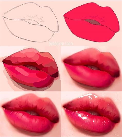 Image result for Hyper Lip Drawing Tutorial