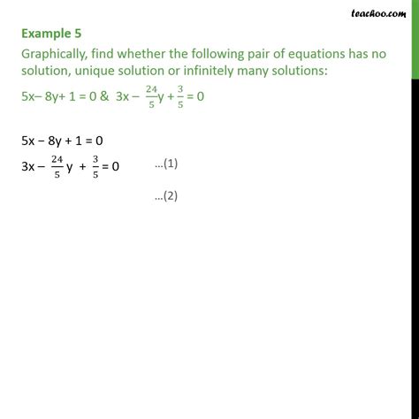 Image result for Example of Unique Solution Graphically