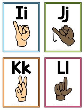 Printable Flashcards: Sign Language Alphabet Flashcards, ASL Alphabet ...