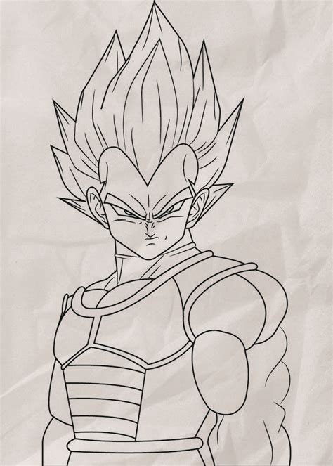 Image result for Tutorial Drawing Vegeta