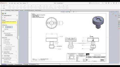 Image result for Section View SolidWorks CSWA