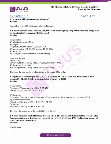 Image result for Class 6 Mathematics Exercise 1.5