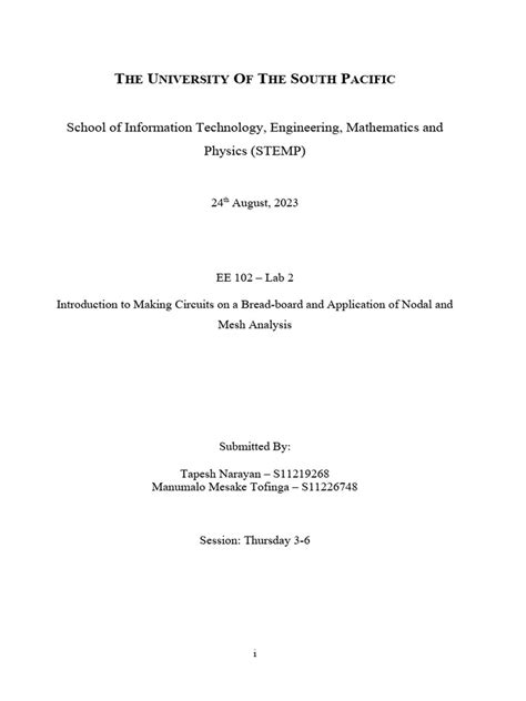 Image result for Lab Report Sample Electronic Engineering