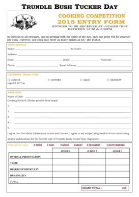 Image result for Cooking Competition Rules Template