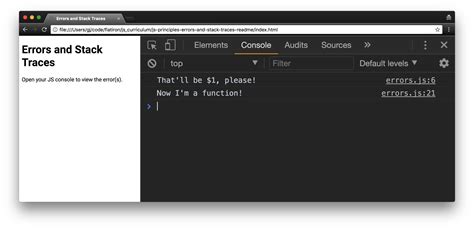 Image result for JS Error Message by Line