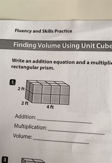 Image result for Fluency and Skills Practice Lesson 28 Finding Volume Answer Key
