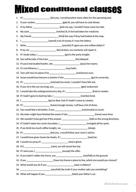 Image result for Conditional Tense Worksheet