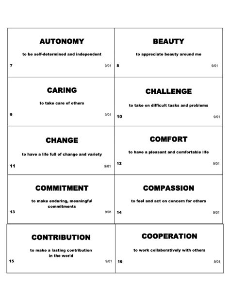 Image result for Values Card Sort