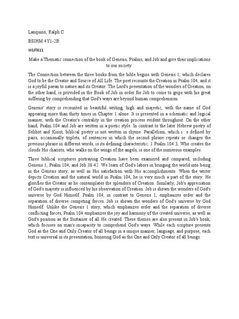 Image result for Thematic Connection Example