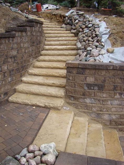 Image result for How to Set Stone Landscape Steps