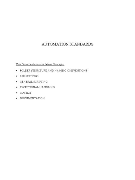 Image result for Automation Guidelines Document PDF
