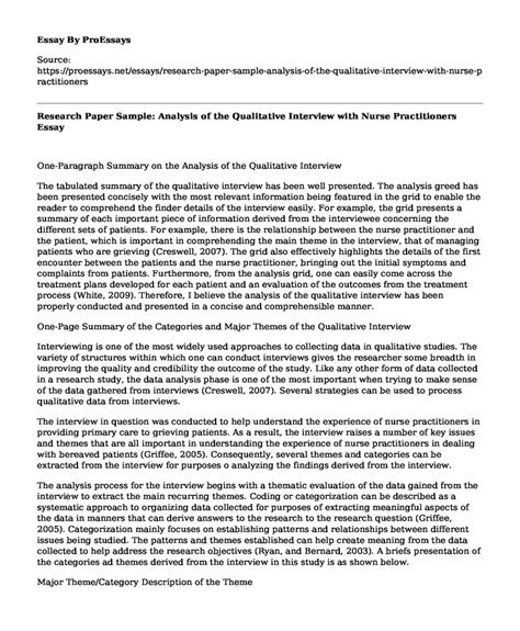 Image result for Interview Research Paper Example