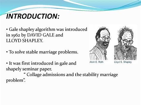 Image result for Gale-Shapey Algorithm History