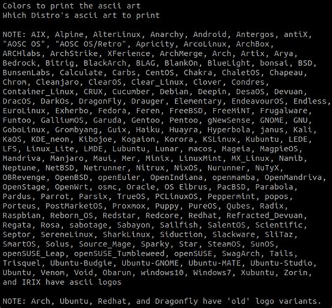 Image result for All Distro Neofetch