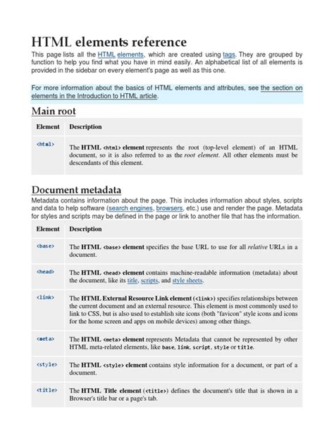 Image result for HTML Elements Reference Book