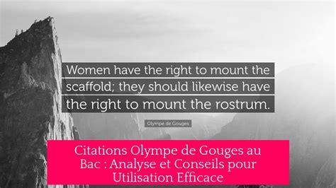 Image result for Citation Pour Olympe De Gouges BAC