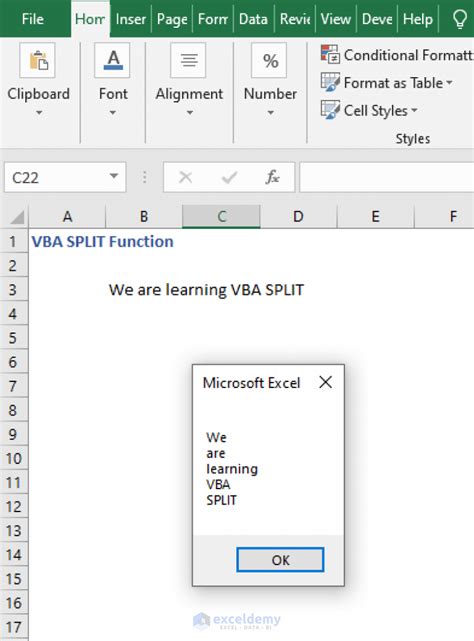 Image result for Excel VBA Split Function
