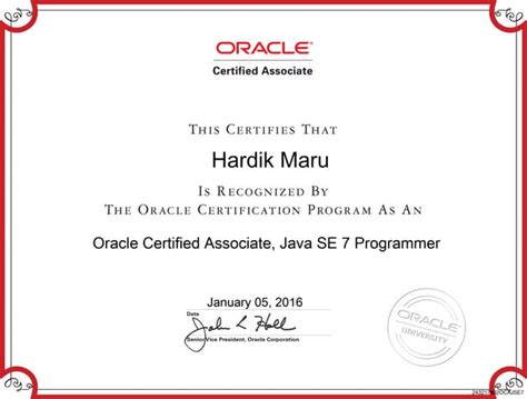 Image result for Oracle Java Certificate
