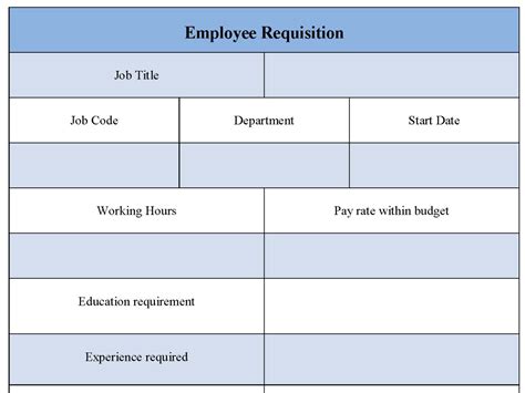 Image result for Work Requisition Form