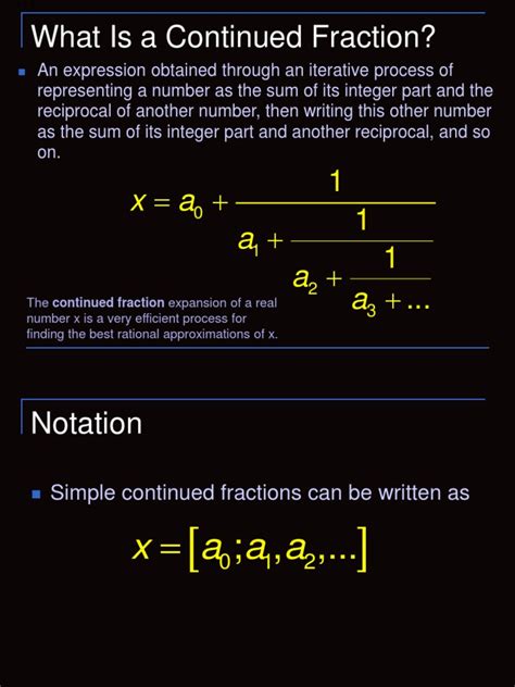 Image result for Continued Fraction Tutorial