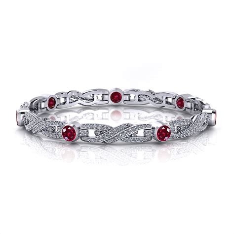 Emerald Cut Ruby Bracelet - Jewelry Designs
