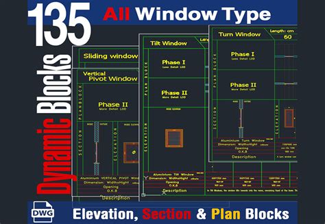 Image result for Dynamic Window Block Autocad