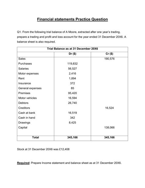 Image result for Income Statements Question Examples