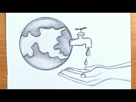 Image result for How to Draw Save Water Drawing