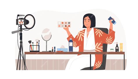 Image result for She Is Recording a Makeup Tutorial Cartoon