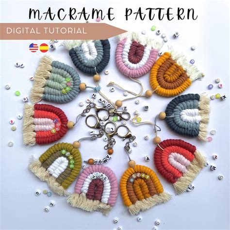 Image result for Colorful Macrame Keychains